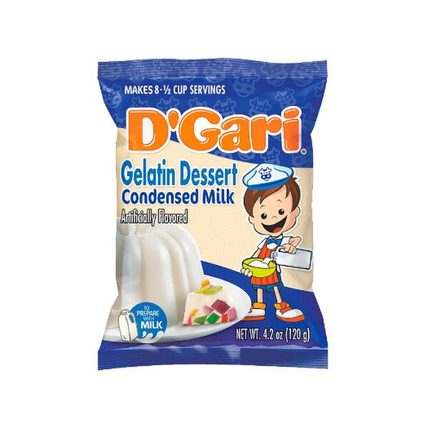 D'GARI GELATIN CONDENSED MILK W/MILK 24/4.2 OZ